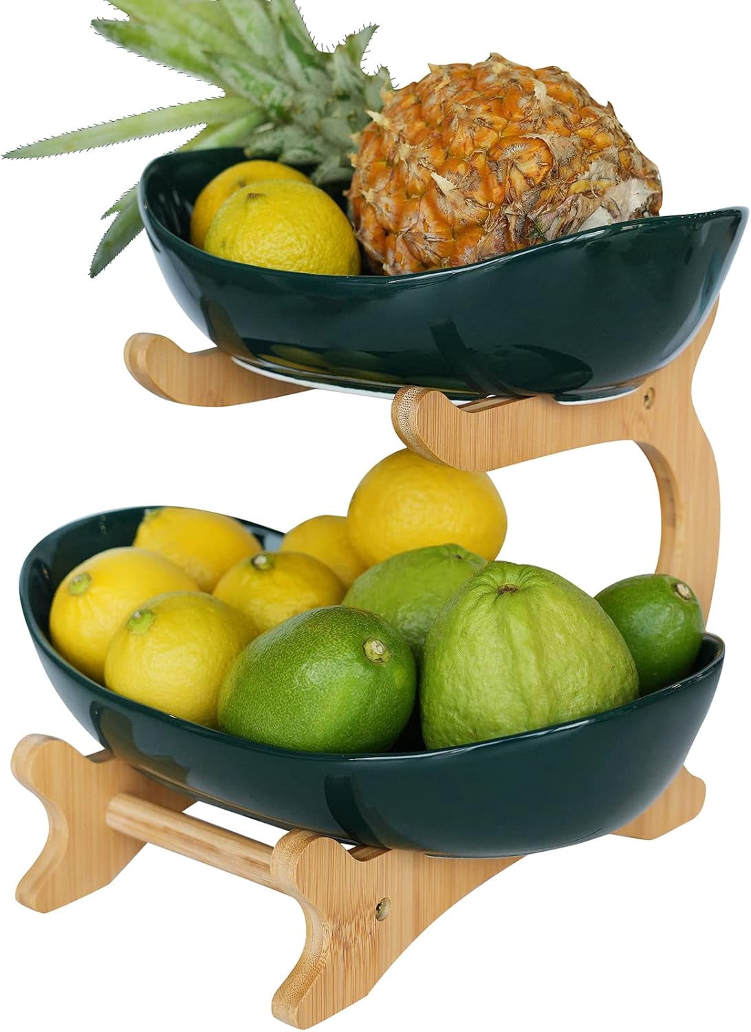 2 Tier Fruit Bowl,Ceramic Fruit Bowl for Kitchen Counter,Estantes para ...