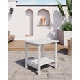 2-Tier HDPE Outdoor Side Table for Patio – All-Weather Resistant Accent ...