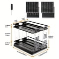 2-Tier Height Adjustable Pull Out Spice Rack, Rustproof L-Shaped Under ...