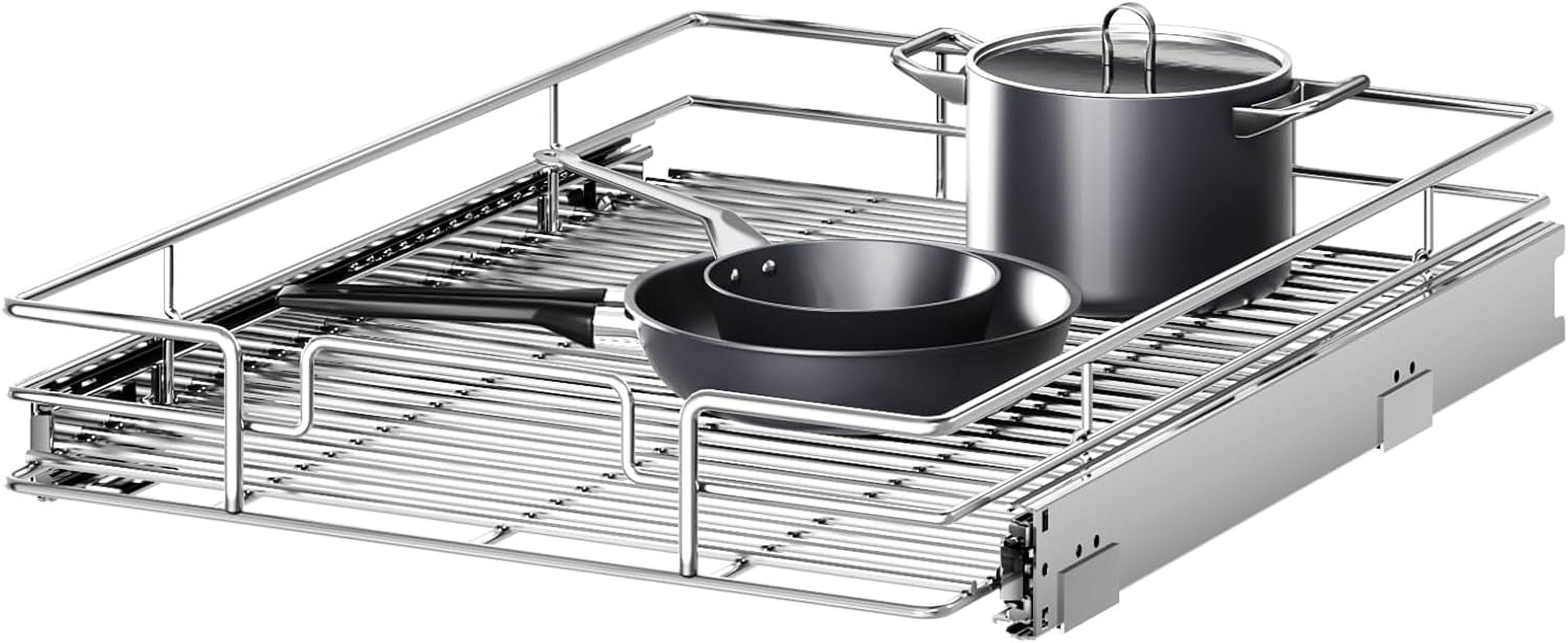 2 Tier Individual Pull Out Cabinet Organizer 19½" W x 21½" D Heavy Duty ...