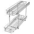 2 Tier Individual Pull Out Cabinet Organizer 7½" W x 21½" D, Slide Out ...