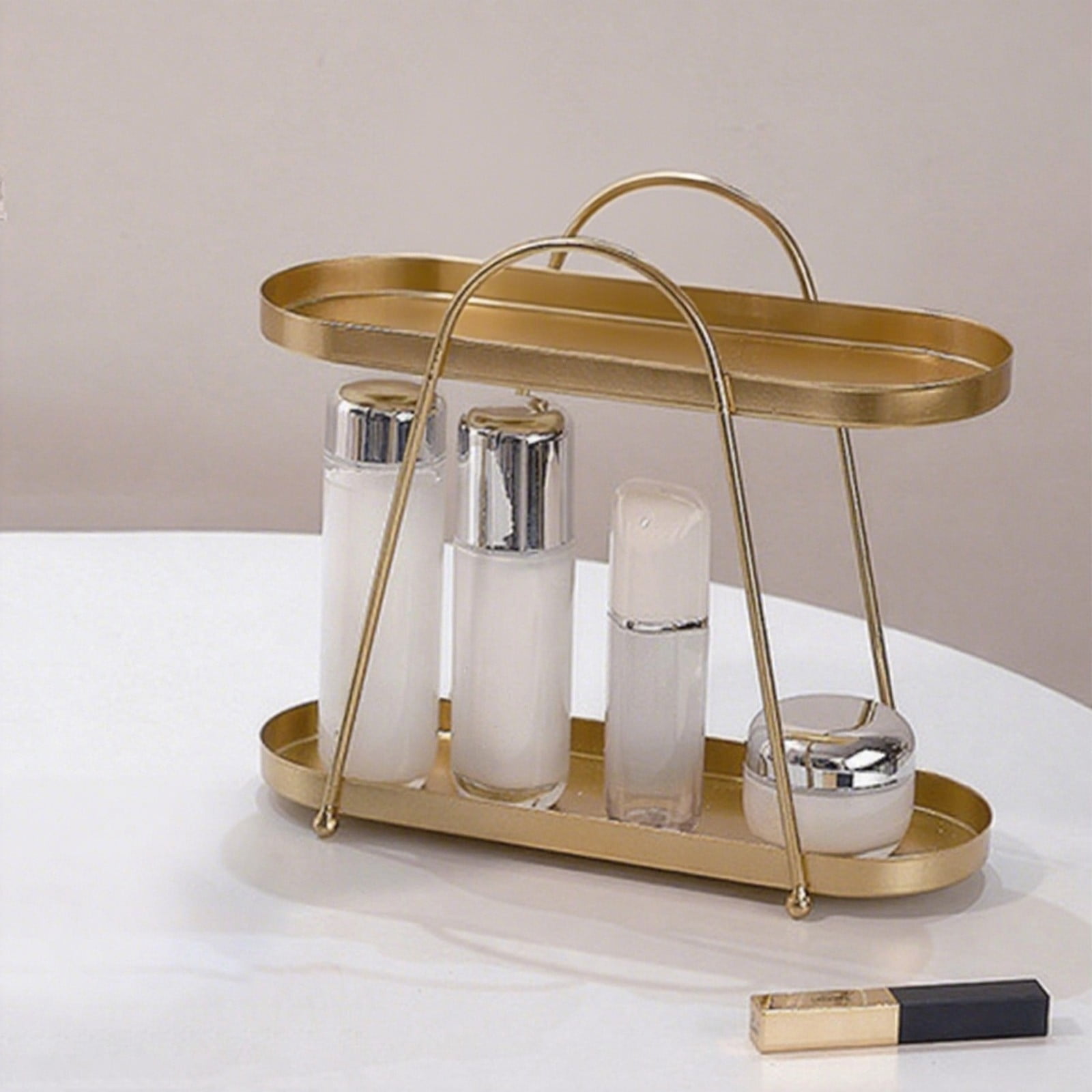 2 Tier Iron Jewelry Organizer, Storage Rack, Metal Vanity Countertop ...