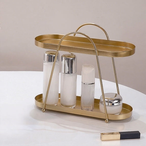 2 Tier Iron Jewelry Organizer, Storage Rack, Metal Vanity Countertop ...