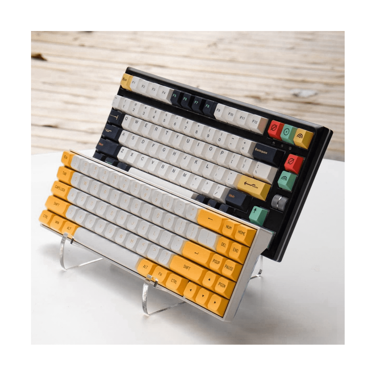 2-Tier Keyboard Display Stand Acrylic Tablet Stand Keyboard Stands ...