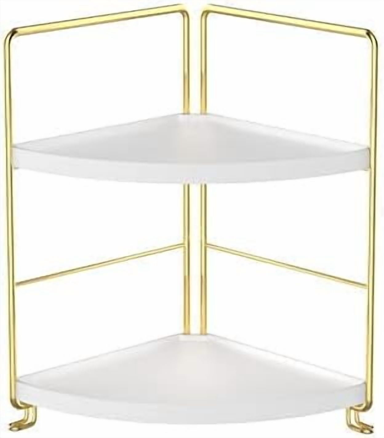 2-Tier Kitchen Spice Rack-Corner Bathroom Shelf- Triangle Standing ...