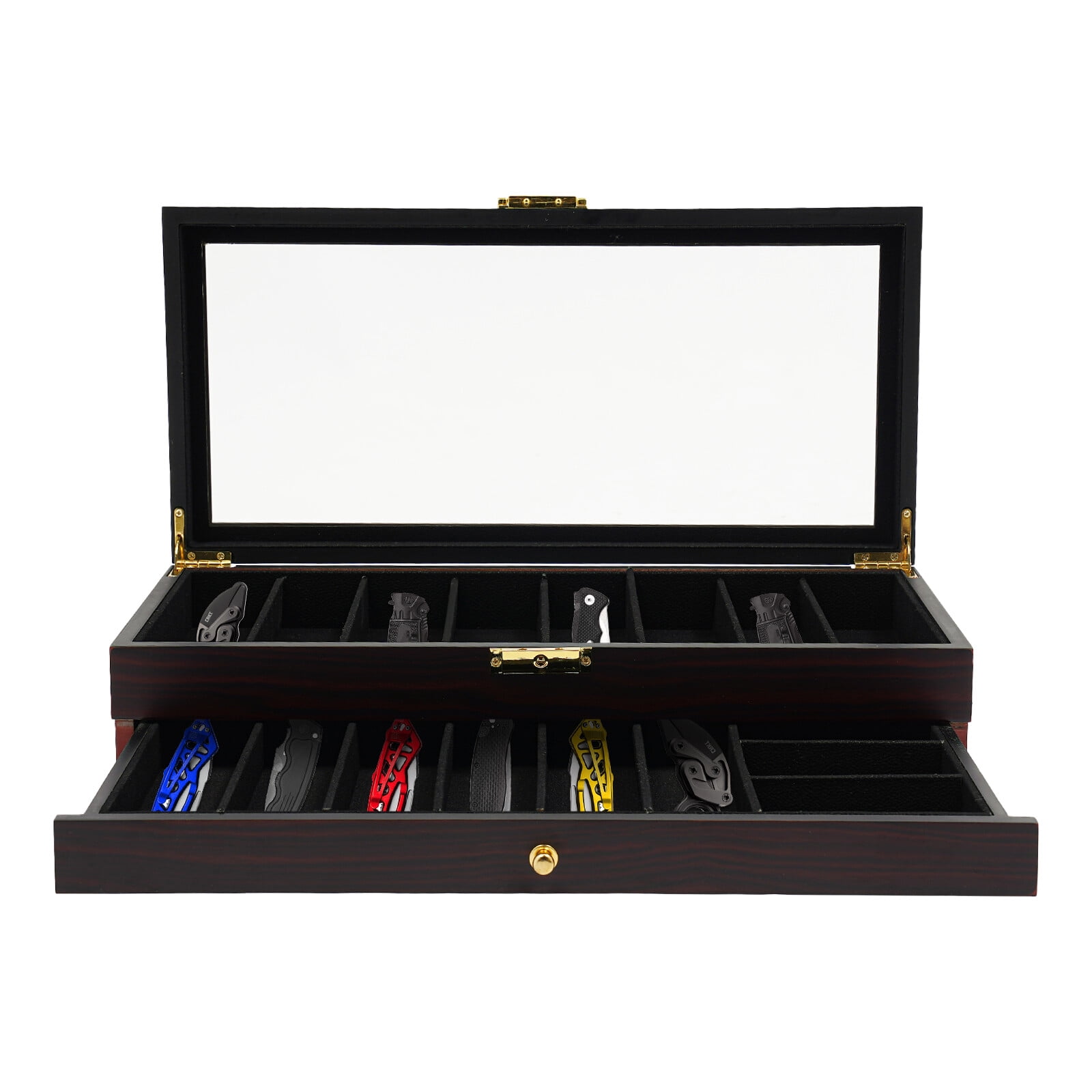 2-Tier Knife Display Case Organizer Knife Display Case Knife Storage Box - Walmart.com