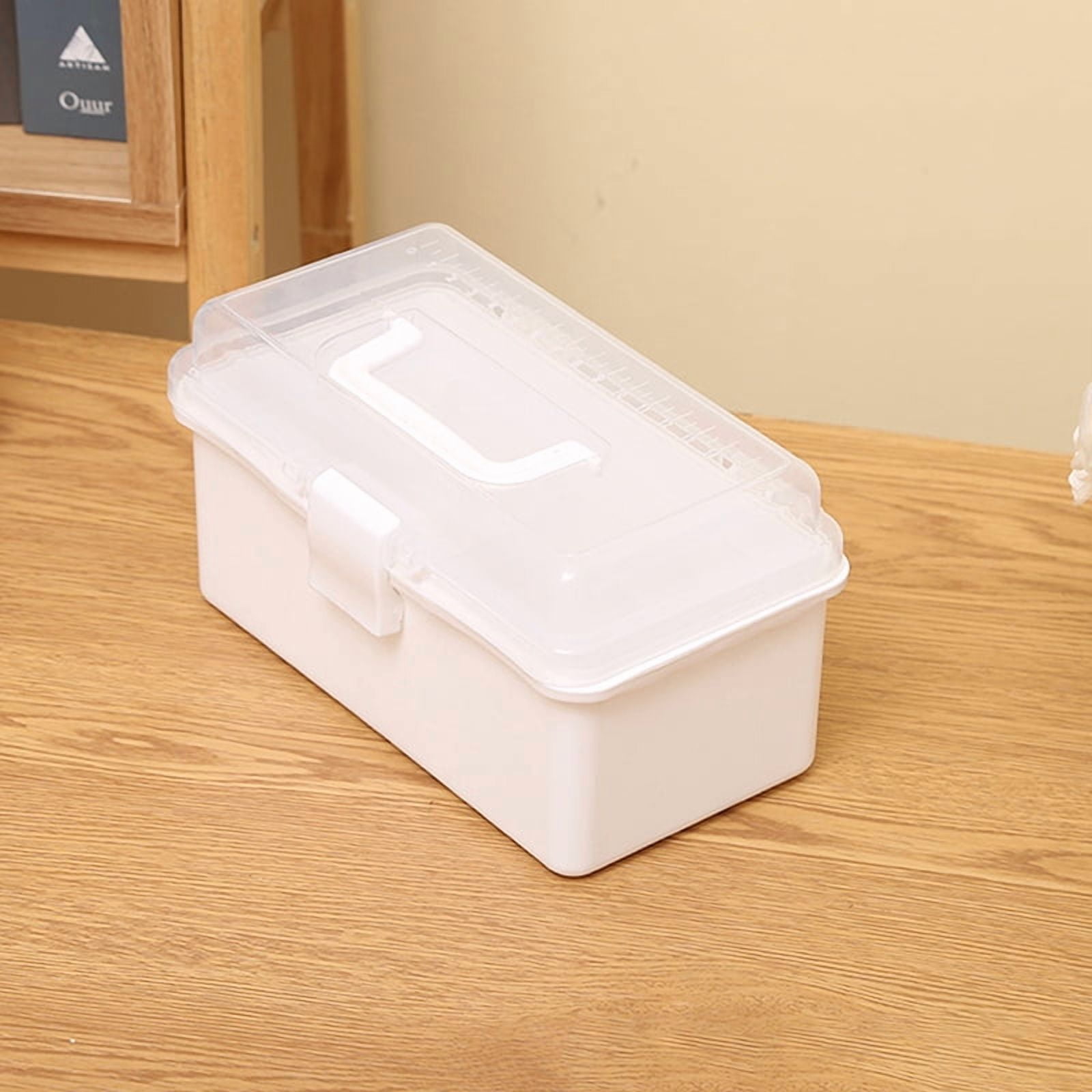 2-Tier Large Capacity Storage Box, Foldable Portable Organizer for Hair ...