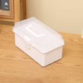 2-Tier Large Capacity Storage Box, Foldable Portable Organizer for Hair ...