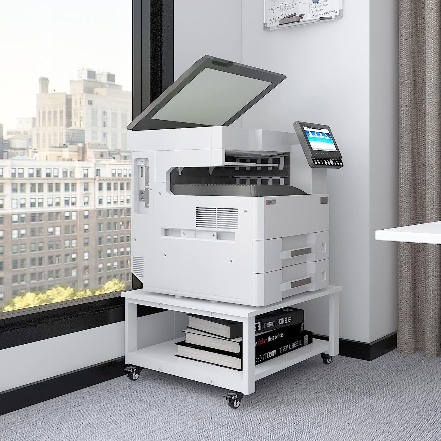 2 Tier Laser Printer Stand,23.6''x23.6''x12.6'' Large Printer Table ...