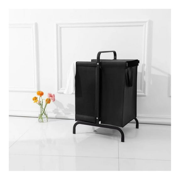 2-Tier Laundry Hamper 110L Large Clothes Basket Sorter with, Lid and ...