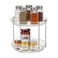 2 Tier Lazy Susan Organizer 9.25", Rotating Spice Rack Organization ...