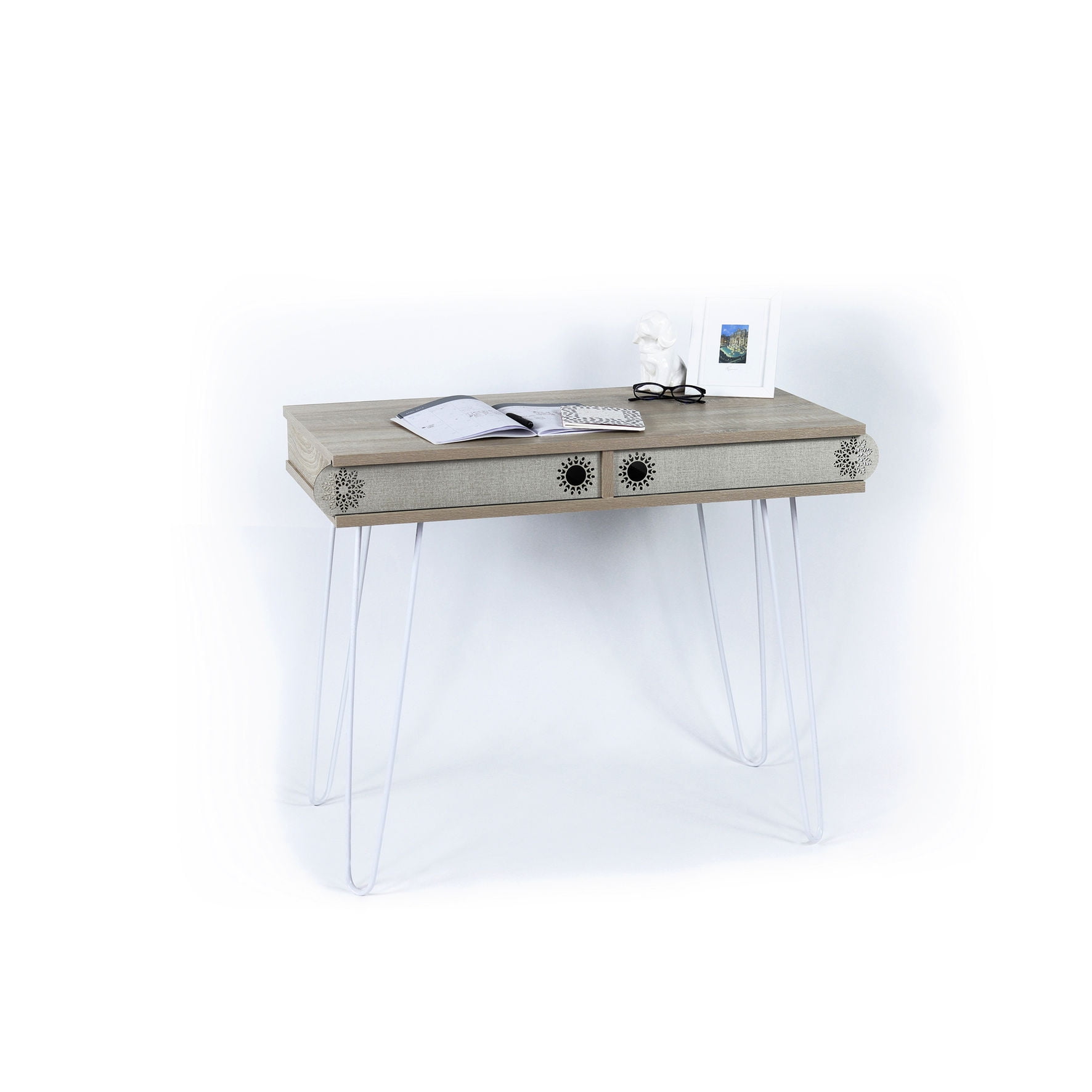 2 - Tier Lora Wood Desk / For Writing Tasks / 27 - inch Tall - Walmart.com