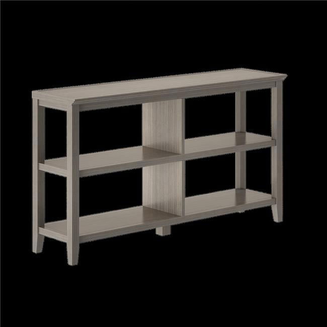 2-Tier Low Wooden Bookcase, Washed Grey - Walmart.com