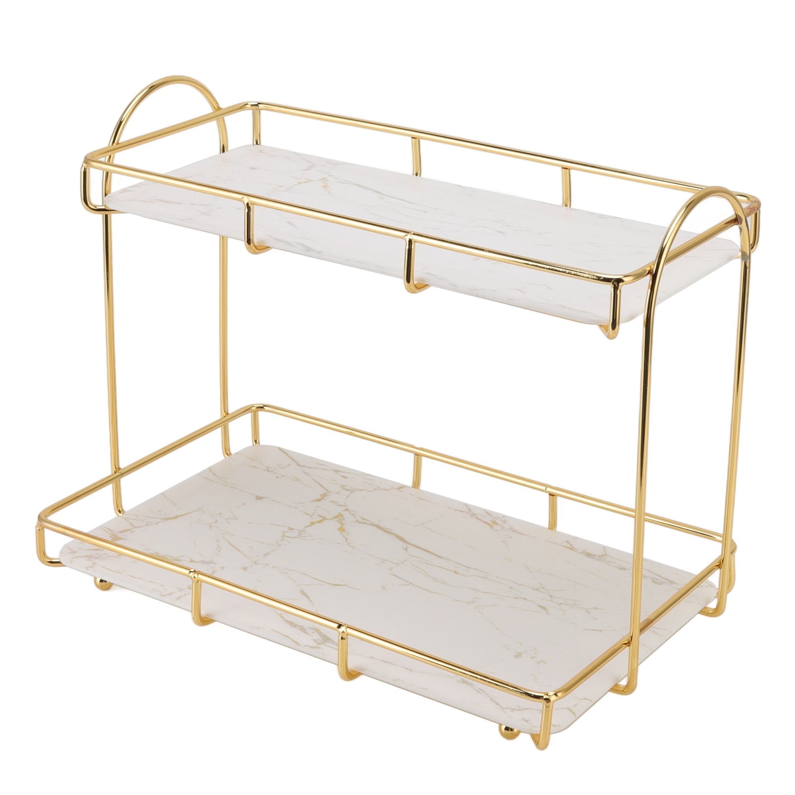 2-Tier Makeup Shelf Organizer, Countertop Rack Metal Storage Shelf ...
