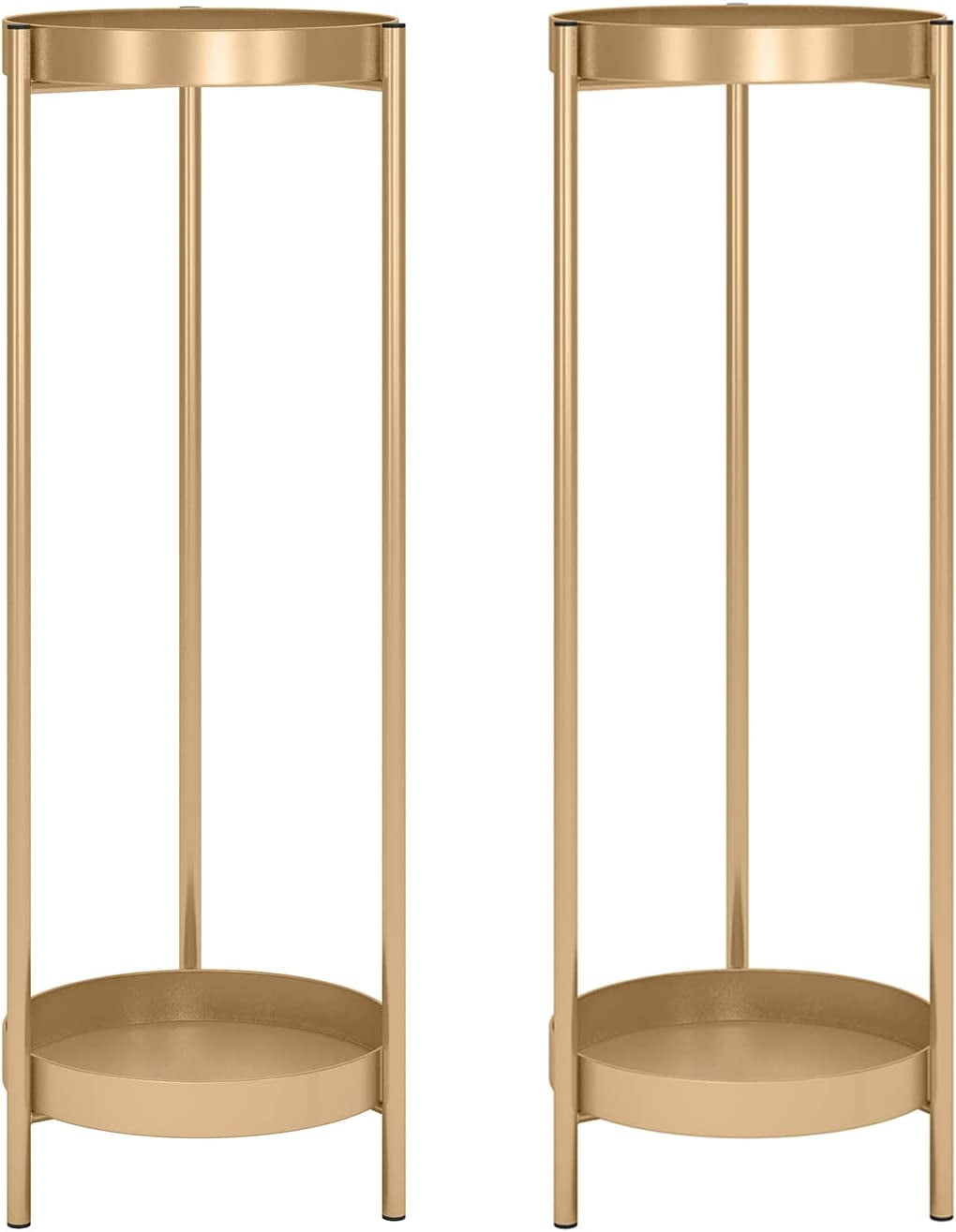 2 Tier Metal Flower Plants Holder, with 2 Removable Display for Indoor ...