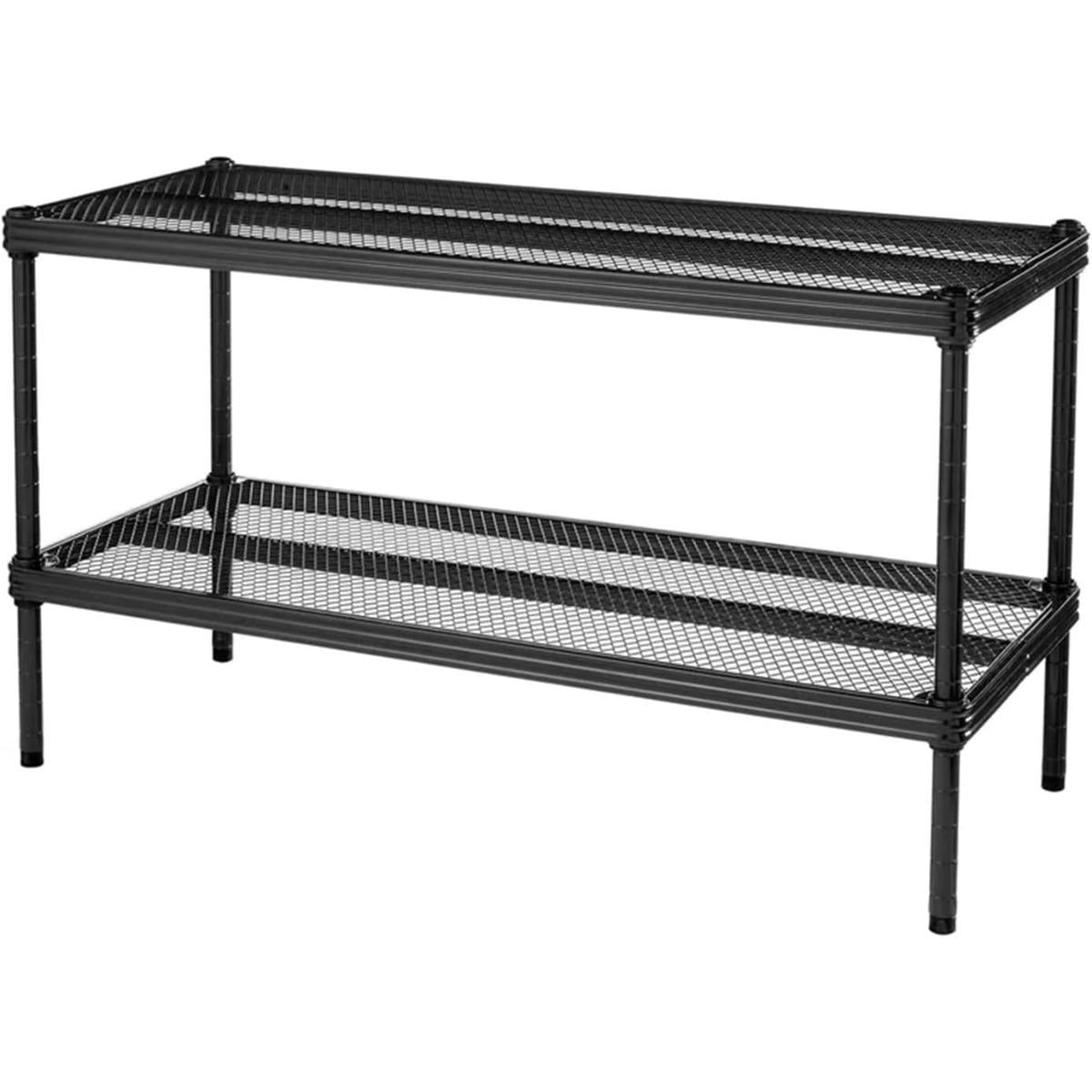 2 Tier Metal Storage Shelves for Kitchen, Office, and Garage ...
