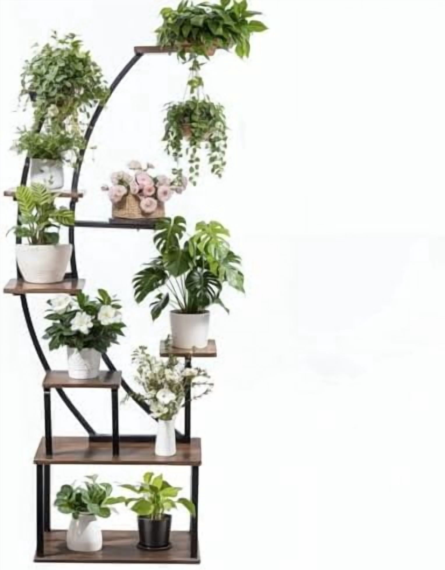 2 Tier Metal Sturdy Heavy Plant Stand, Narrow Plant Stand Indoor and ...