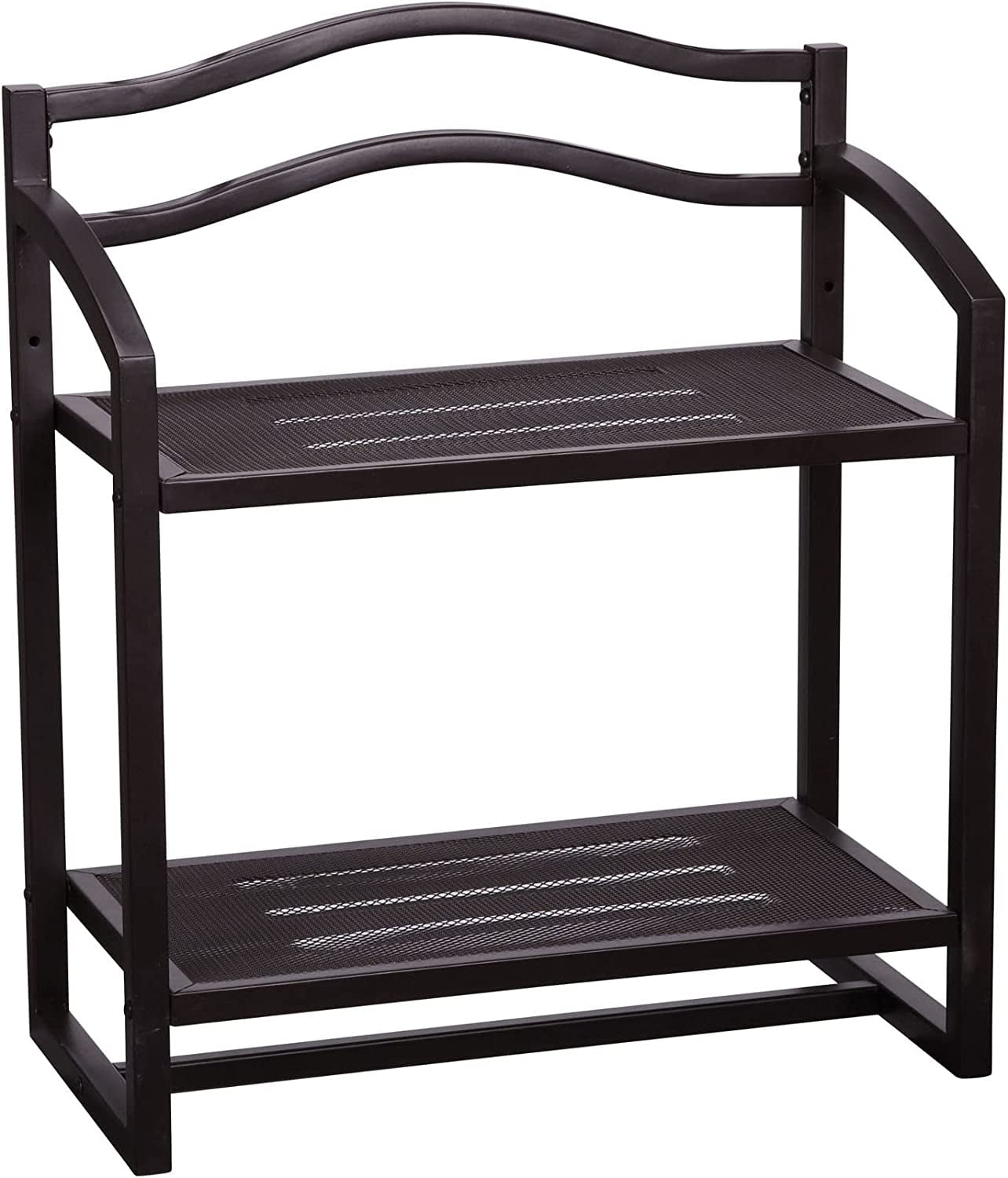 2-Tier Metal Wall Mount Bathroom Storage Rack, Espresso Brown - Walmart.com