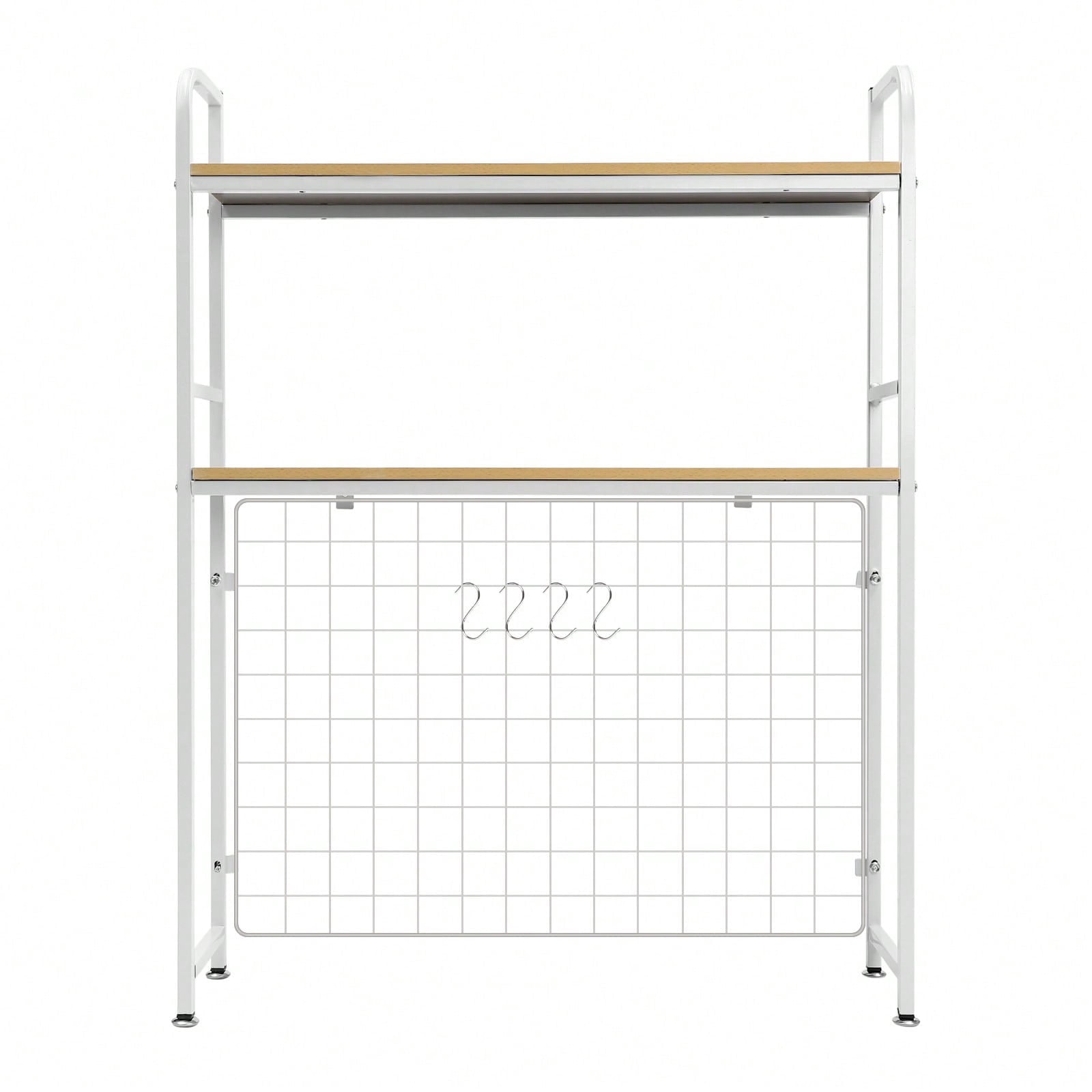 2-Tier Modern Desktop Bookshelf Rectangular Multipurpose Countertop ...