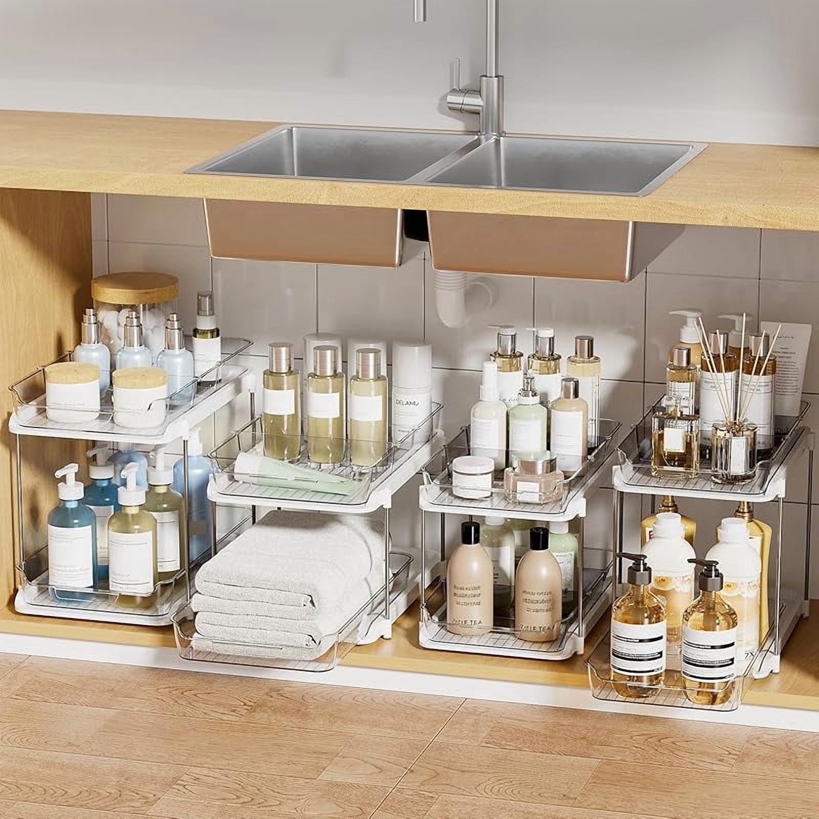 2-Tier Multi-Purpose Bathroom Under Sink Organizers and Storage ...