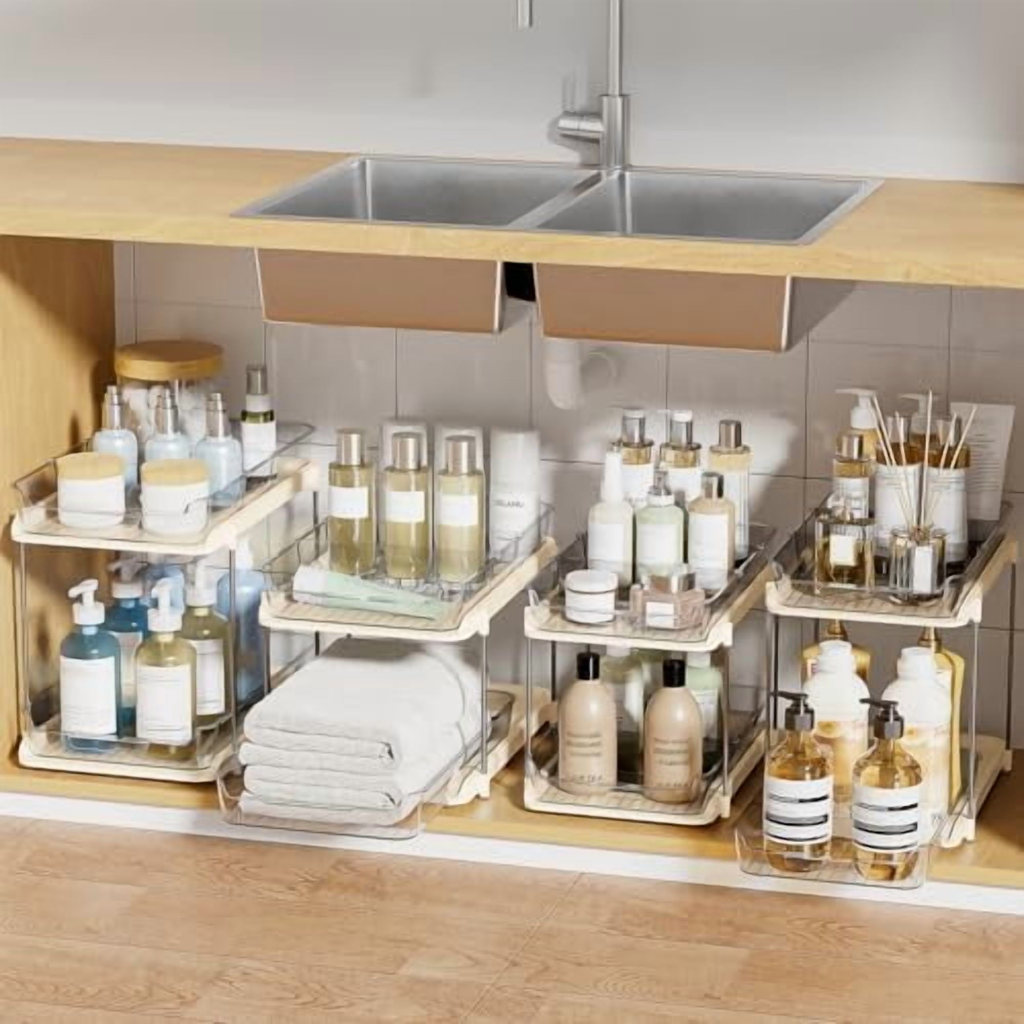 2-Tier Multi-Purpose Bathroom Under Sink Organizers and Storage ...