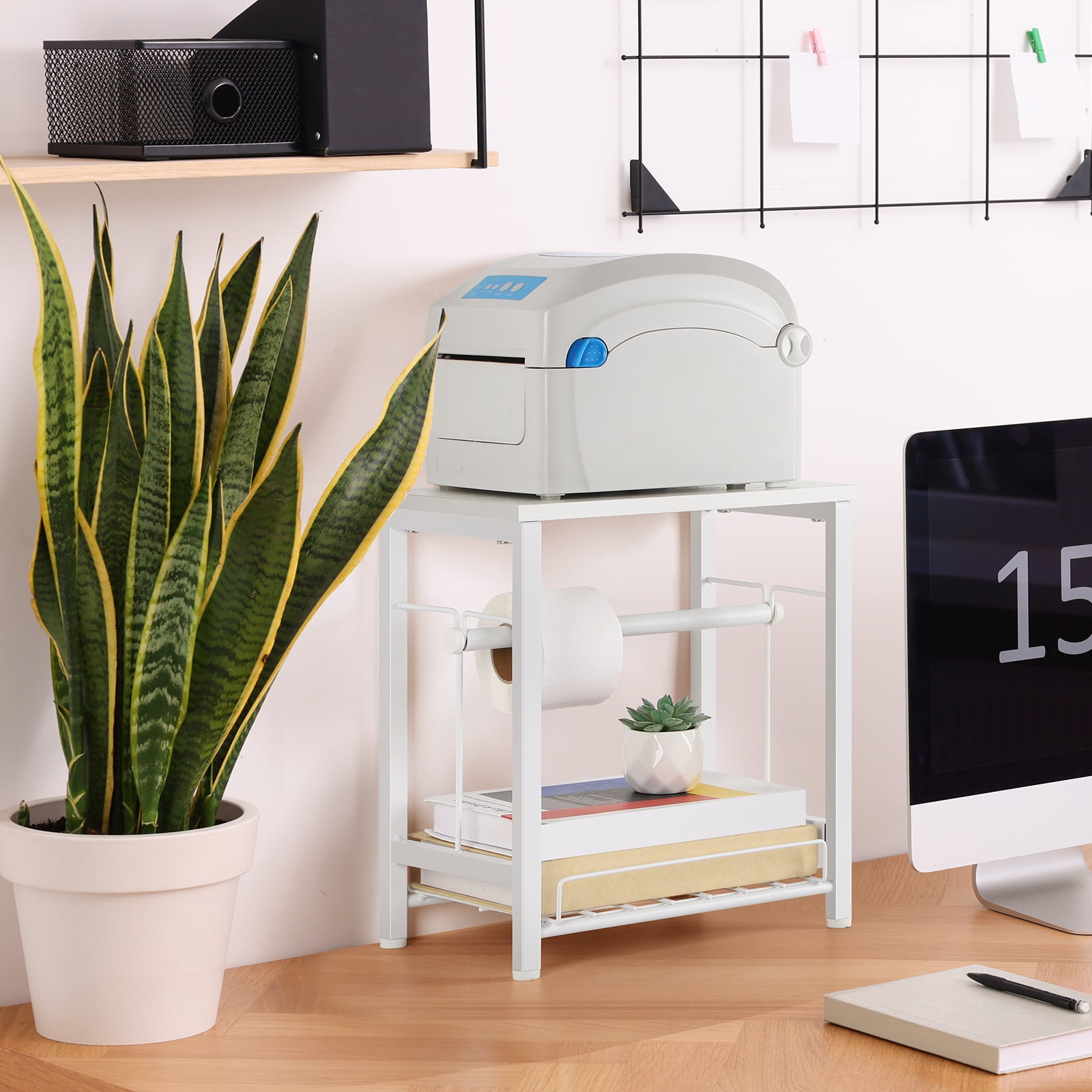 2-Tier Multipurpose Office Organizer Rack Multifunctional Desktop ...