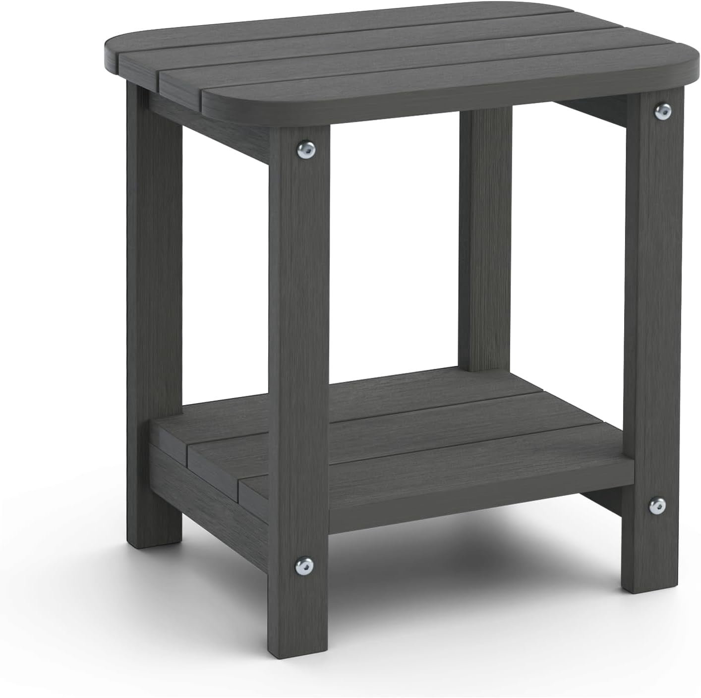 2-Tier Outdoor Side Table, 16" Adirondack Small Side Table All Weather ...