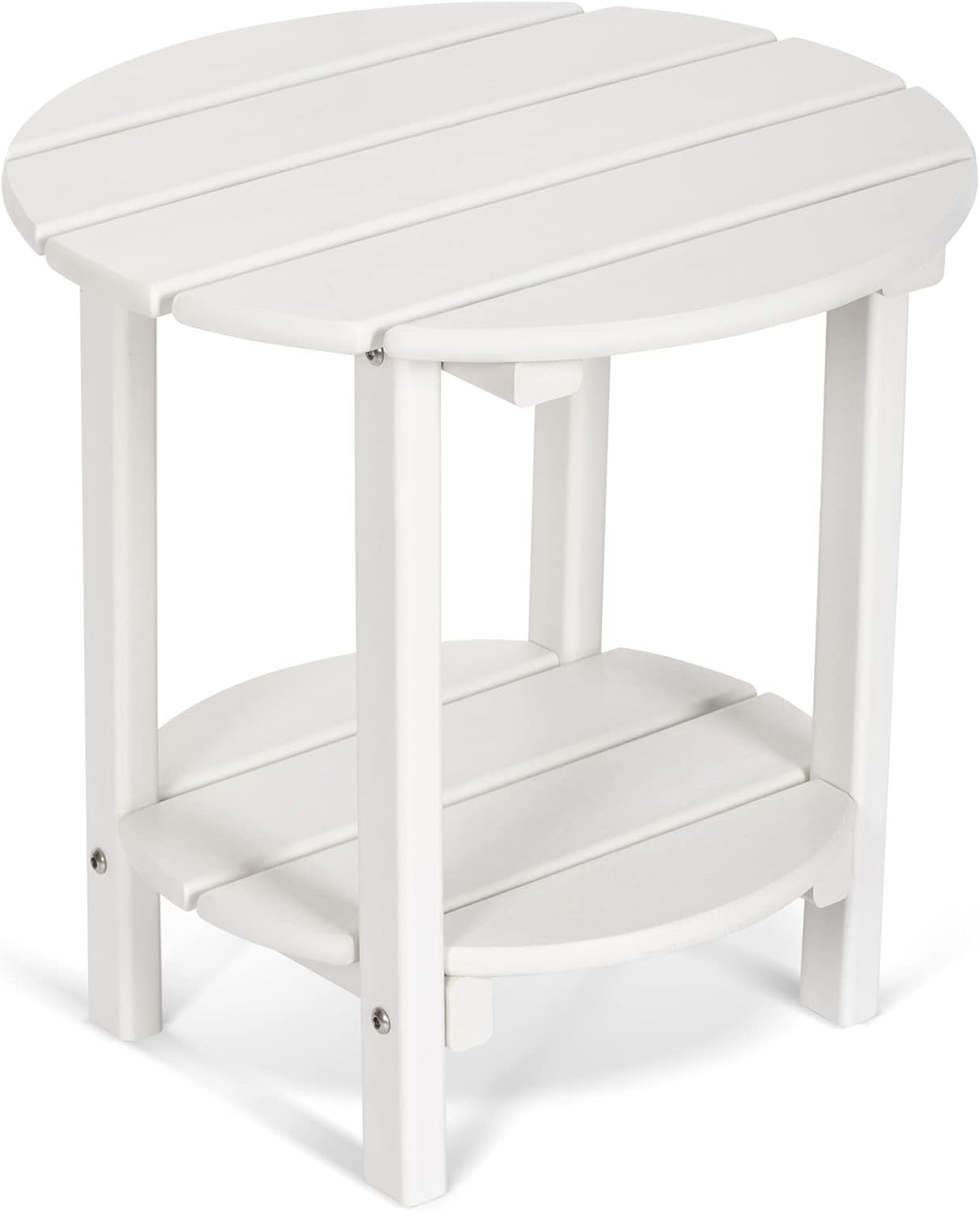 2 -Tier Outdoor Side Table HDPE Table Patio Side Table Weather ...
