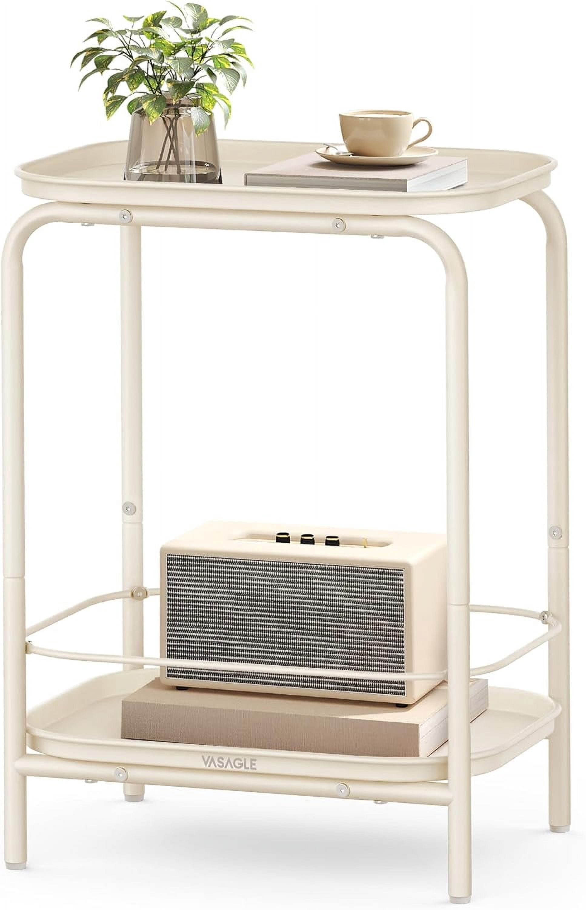 2-Tier Outdoor Table, Accent Side Table End Table, Small Tray Table ...