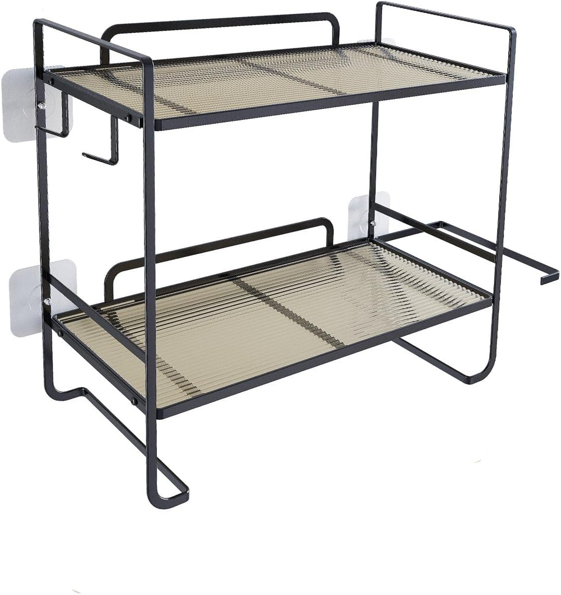 2-Tier Over Toilet Storage Rack, Gold Metal Bathroom Organizer Shelf ...