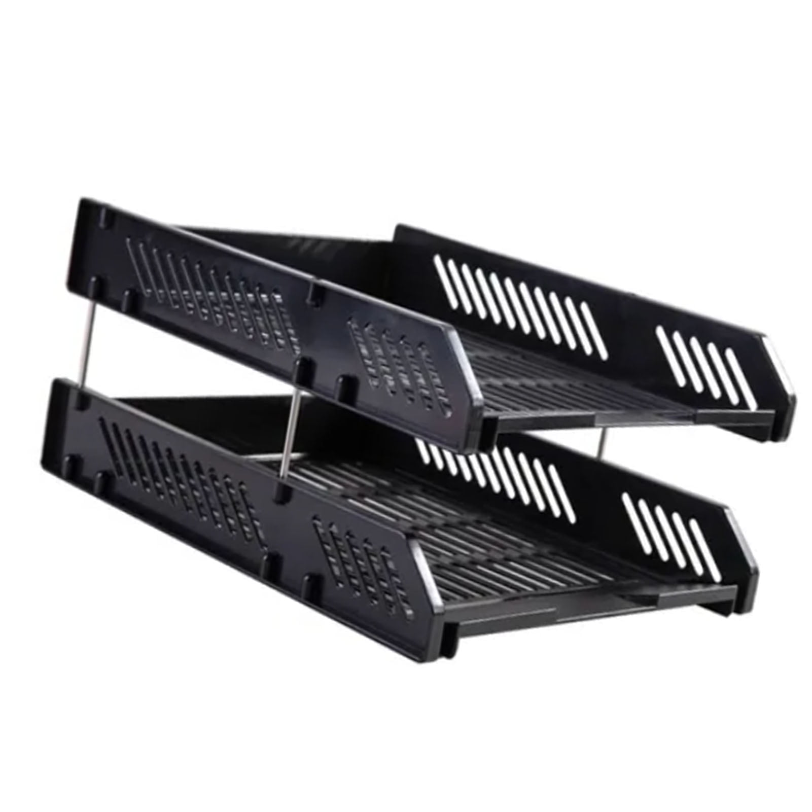 2 Tier Paper Tray Organizers Large Capacity Hollow Desktop File ...