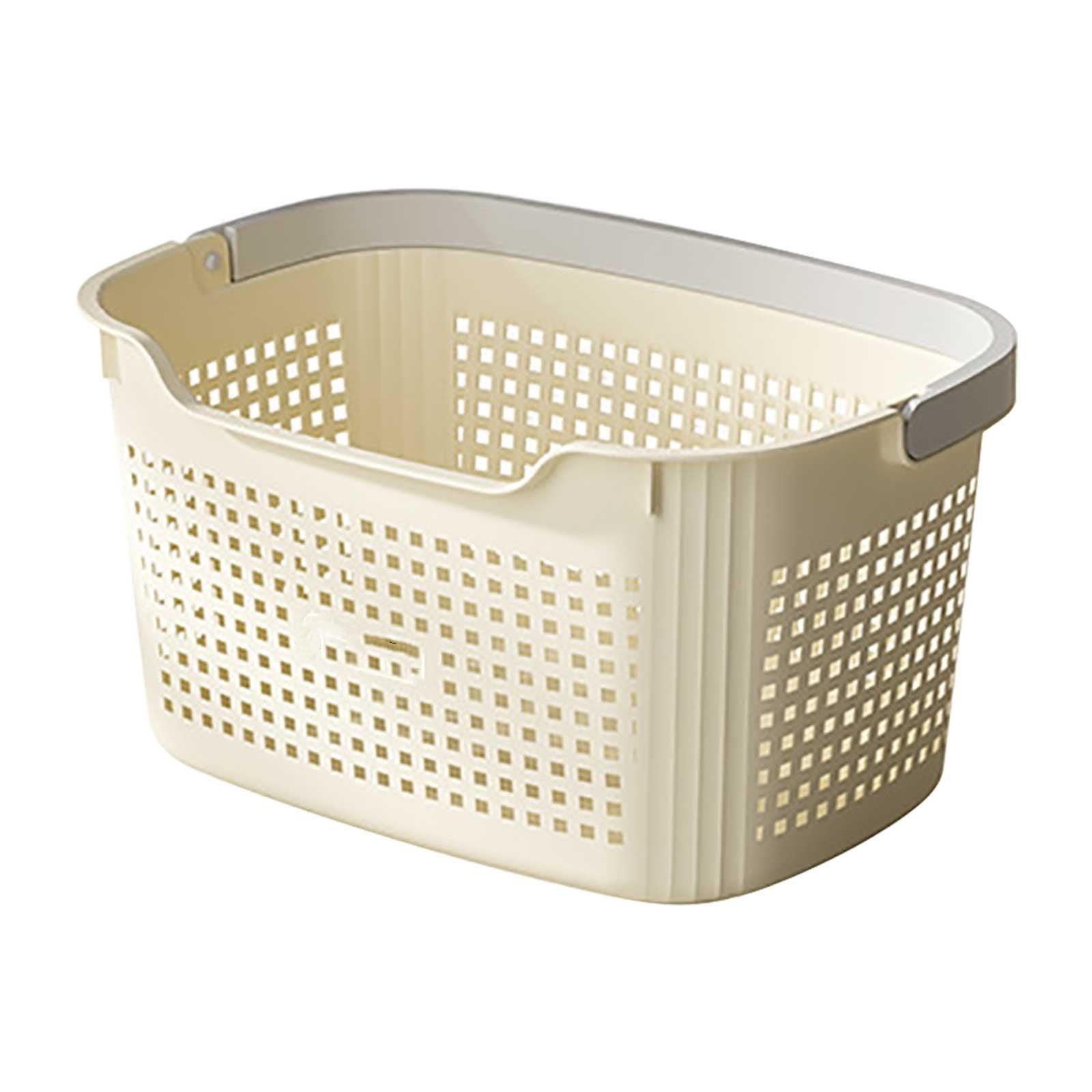 2-Tier Partitioned Laundry Basket - Dirty Clothes Organizer with ...