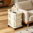 2-Tier Plastic Rolling Storage Cart, Wenini Mobile Drawer Organizer ...