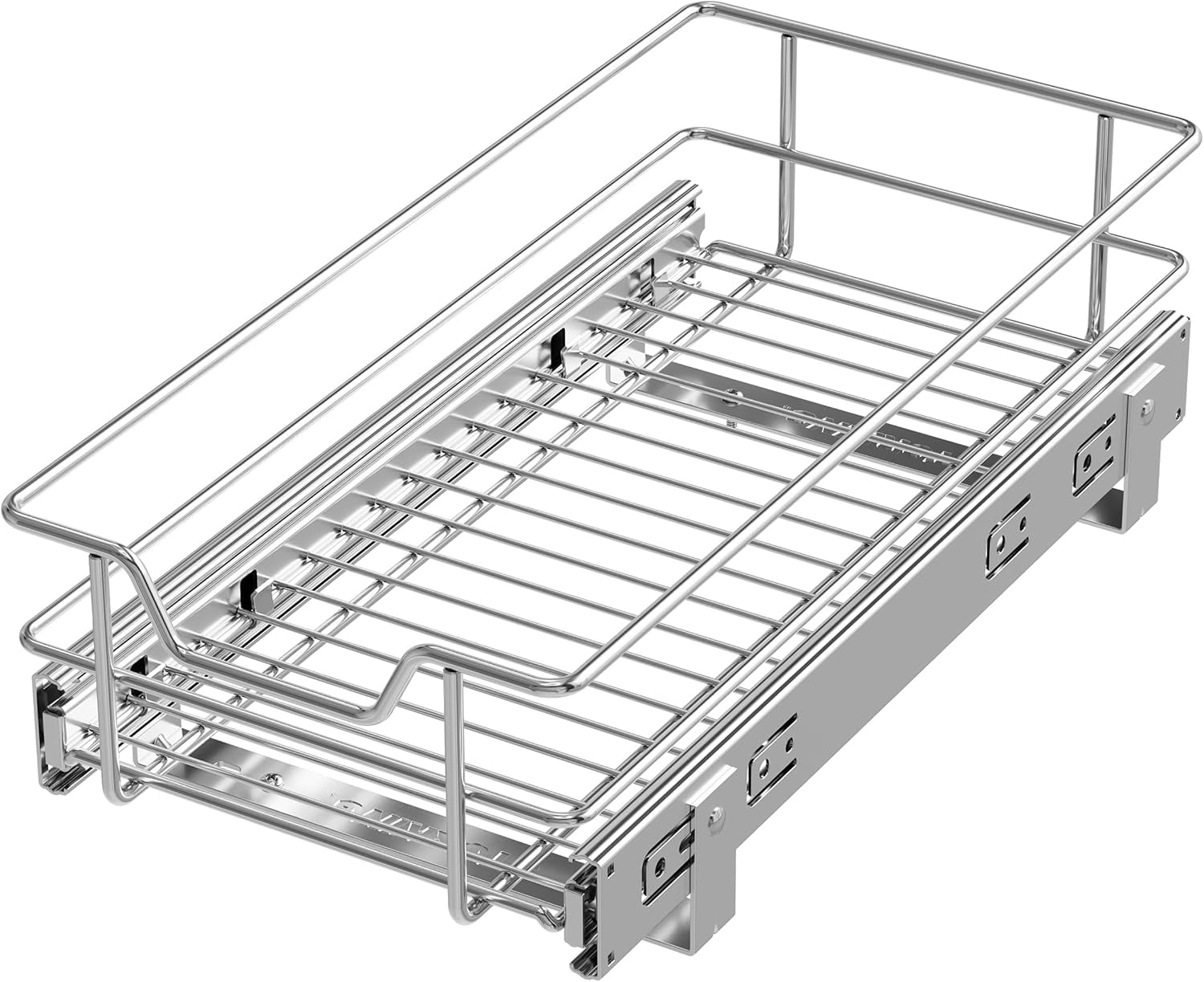 2-Tier Pull Out Cabinet Organizer, Adjustable Sliding Cabinet Shelf ...