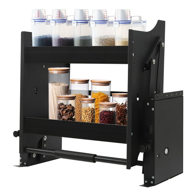 2-Tier Pull-Out Shelf Cabinet Shelf Drop Down Shelf Kitchen Pull-Down ...