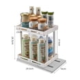 2 Tier Pull-out and Rotate Kitchen Spice Rack Multi-Function Seasoning ...