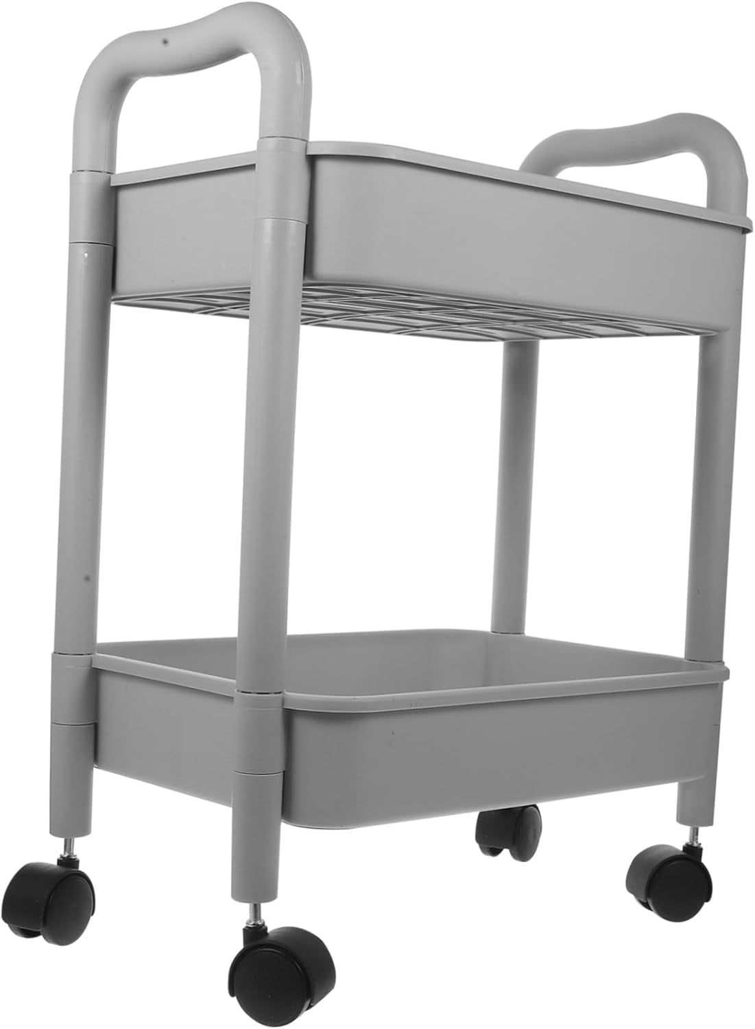 2-Tier Rolling Storage Trolley Bathroom Organizer Utility Cart for ...