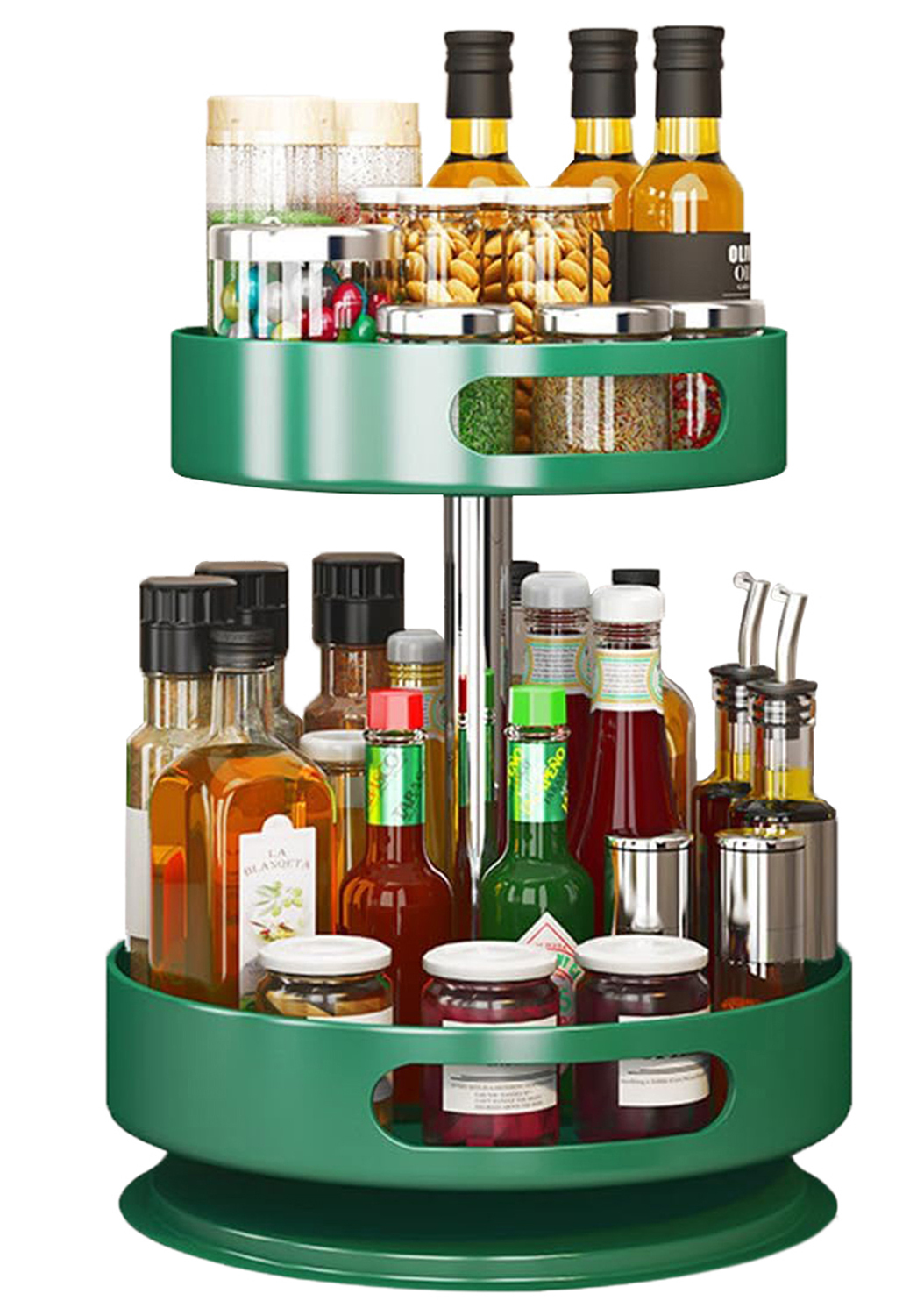 Turntable Cabinet Organizer, 360 Degree Rotating Spice Rack, Multi ...