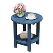 FUNDAZE HDPE 2-Layer End Table for Living Room, Outdoor Side Table ...