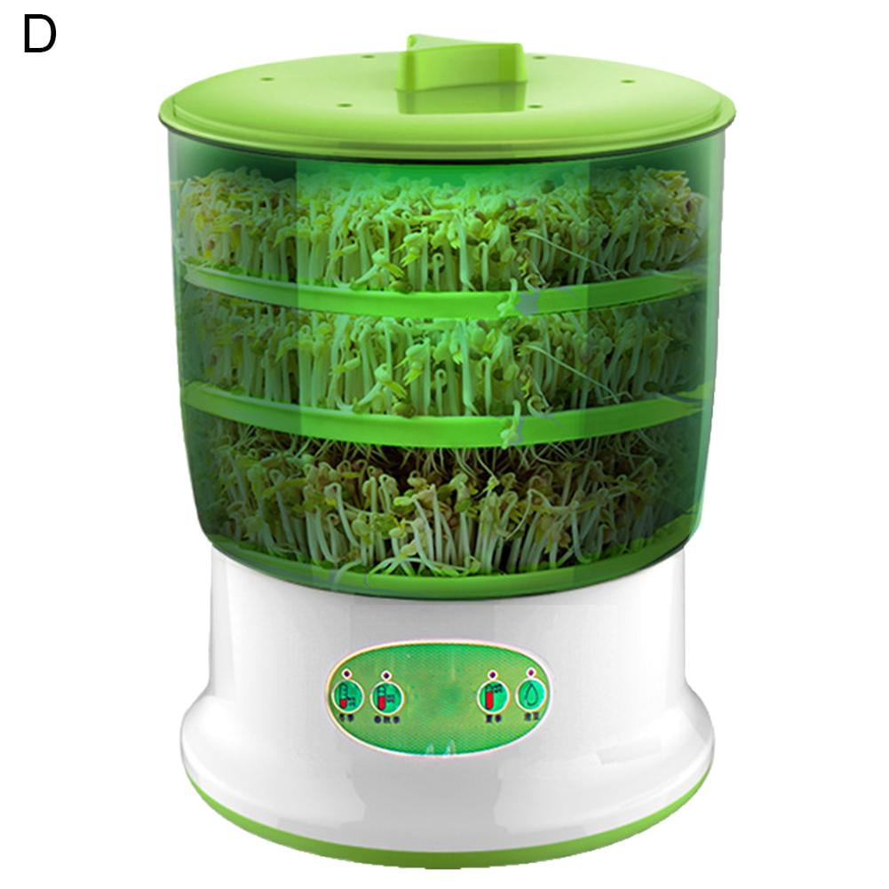 2-Tier Seed Sprouting Kit, Stackable Bean Seed Sprouter Tray Ripple ...
