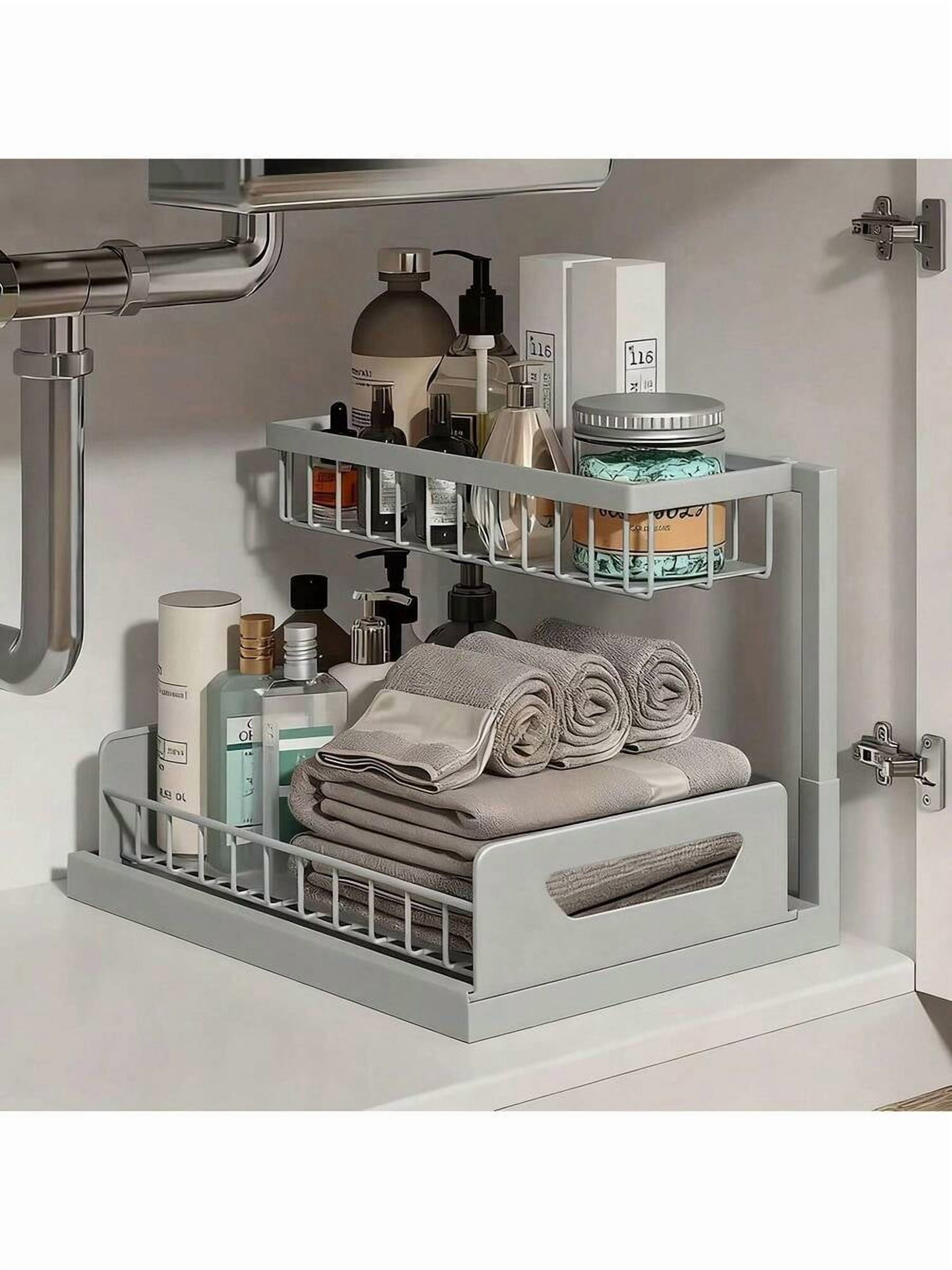 2 Tier Under Sink Organizers And Storage, Under Sink Organizer, Slide ...