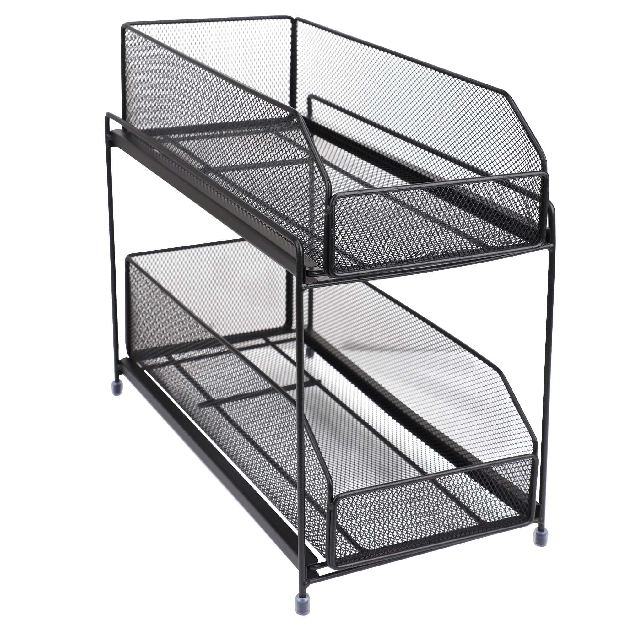 2 Tier Stackable Sliding Basket Organizer Drawer For Kitchen And ...