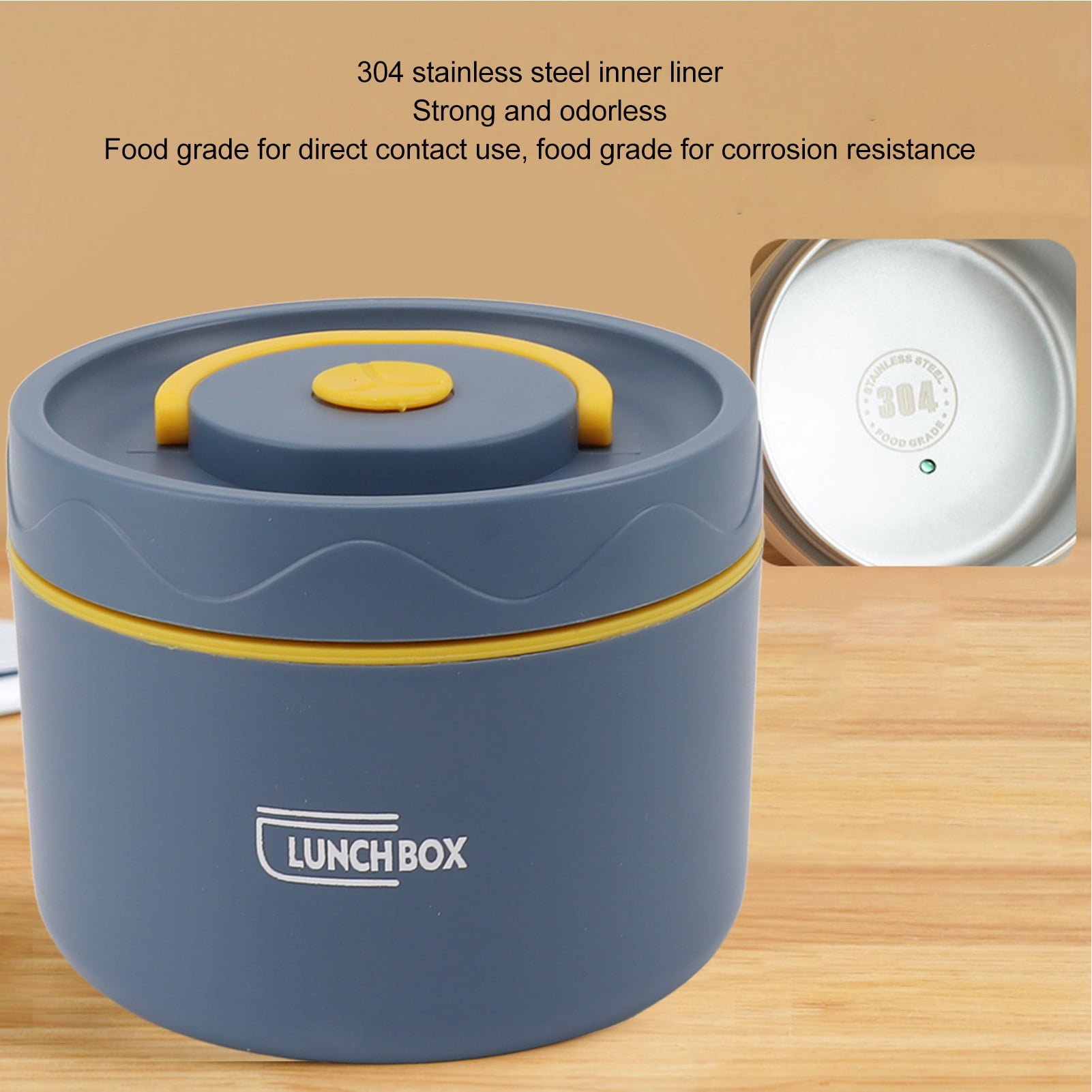 2,Tier Stainless Steel Box, 550ml, Keeps Food , Perfect For School Work ...