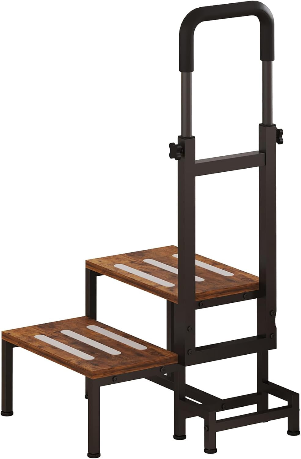 2-Tier Step Stool for Adults with Handles,Heavy Duty Bed Steps for ...