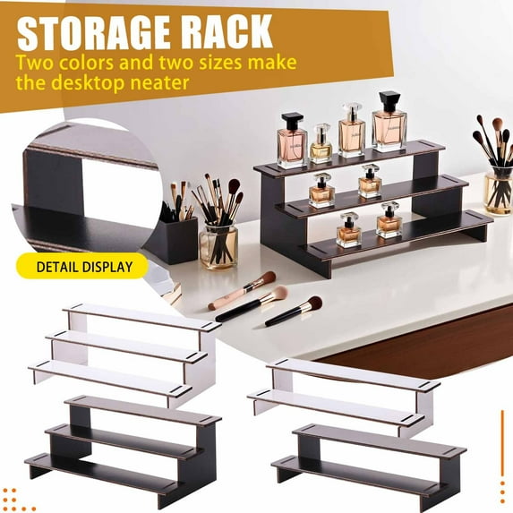 2-Tier Stepped Storage Display Rack - High-Quality Material, Large ...