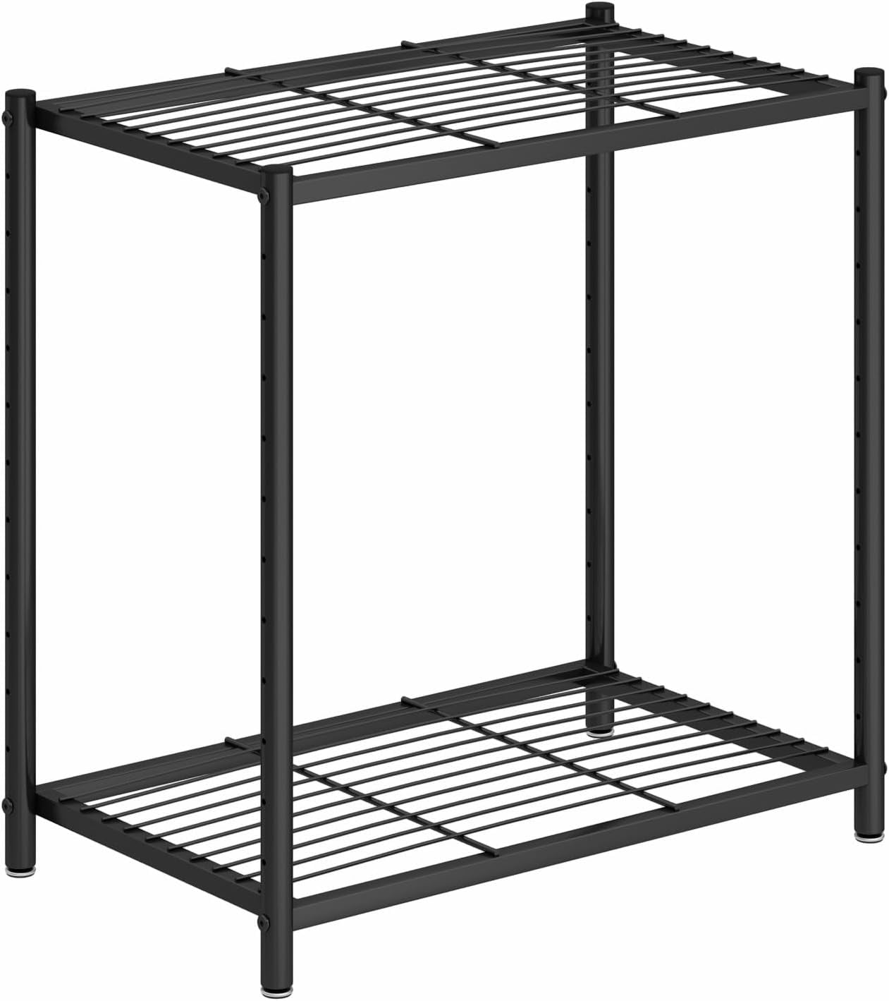 2 Tier Storage Shelves Adjustable Heavy Duty Metal Shelf Standing ...