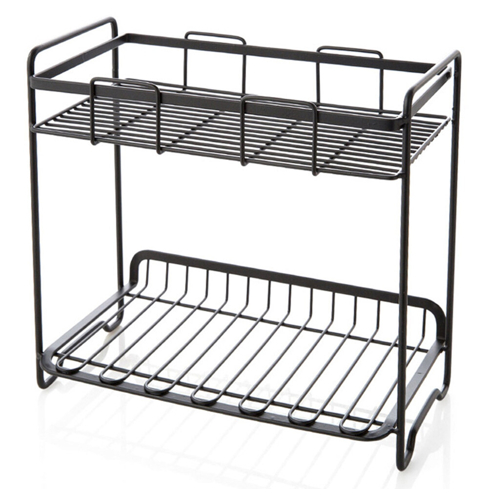 2-Tier Table Standing Rack Kitchen Bathroom Shelf Countertop Storage ...