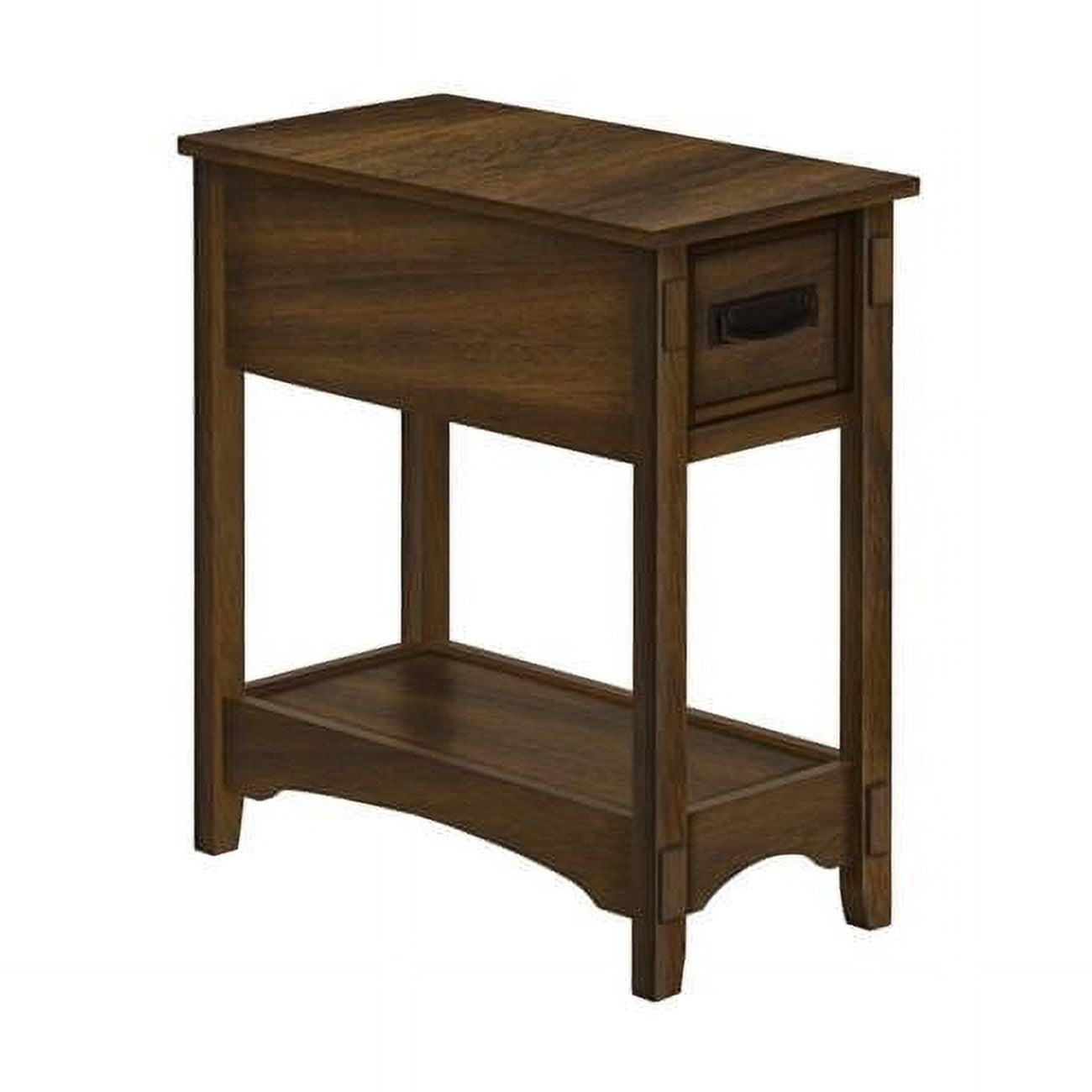 2 Tier Transitional Accent Table, Brown Veneer - Walmart.com