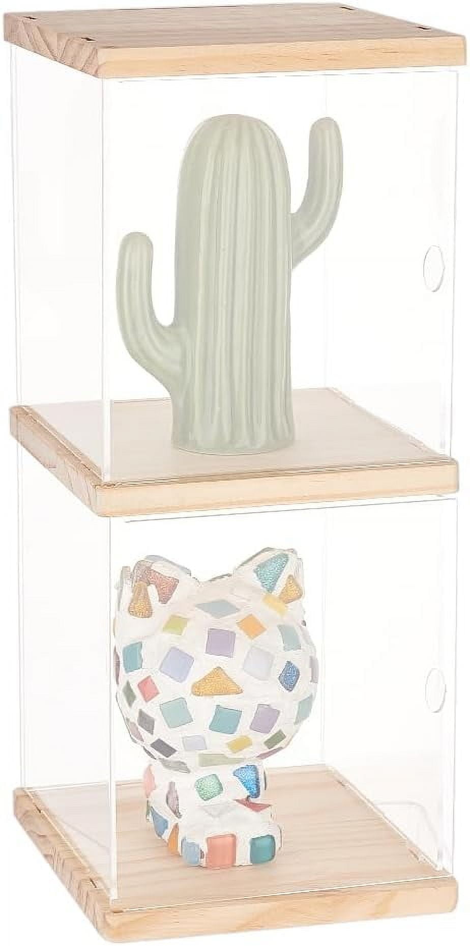 2-Tier Transparent Acrylic Minifigures Display Case for Models Building ...