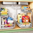 2-Tier Under Sink Organizer with Slide-Out Drawers, Metal Pull-Out ...